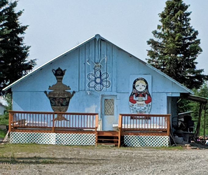 This little blue house with Russian folk art might be Alaska's most unexpected cultural treasure. Blini paradise awaits!