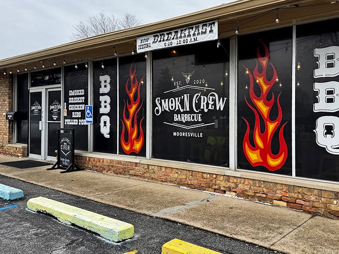 Flames on the windows tell you everything you need to know. This crew takes their smoking seriously!