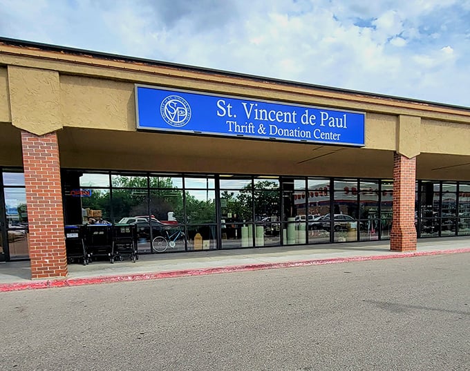 That striking inside views makes this St. Vincent de Paul location an instant neighborhood landmark and conversation starter