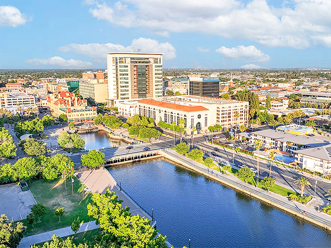 Stockton's waterfront district combines historic charm with modern amenities, creating a vibrant urban experience along the delta.