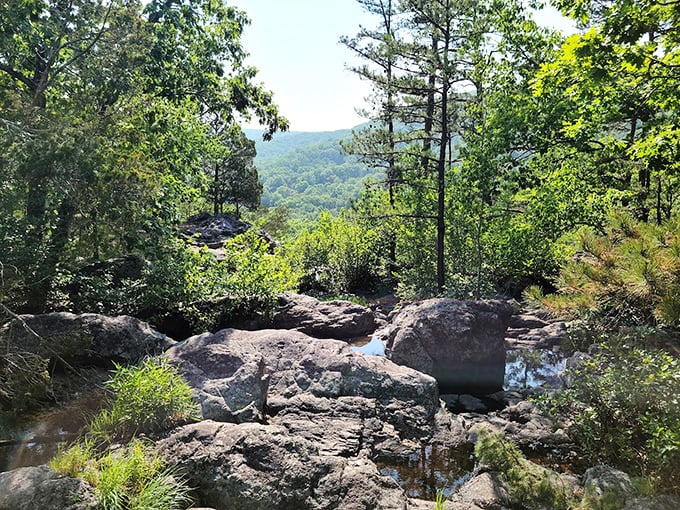 Standing at Taum Sauk's rocky summit feels like being on top of Missouri's world. The highest point in the state doesn't disappoint!