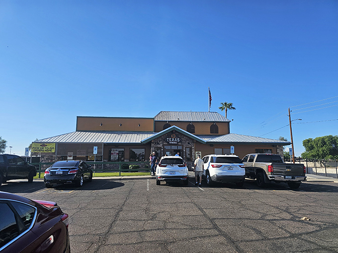 Texas Roadhouse brings serious steak cred to Phoenix. This isn't just another chain&mdash;it's a temple of hand-cut beef!