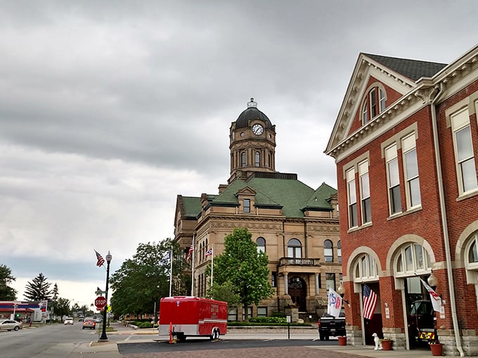 Stately courthouse stands guard over a town that launched dreams to the moon.
