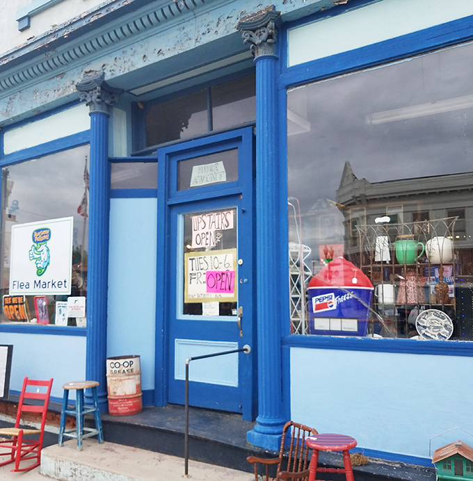 This historic blue storefront in Hamburg houses unexpected delights for those willing to browse with patience.