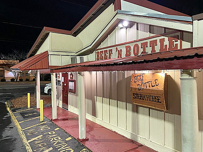 That simple storefront hides serious steak secrets - proof that great food doesn't need fancy packaging. 