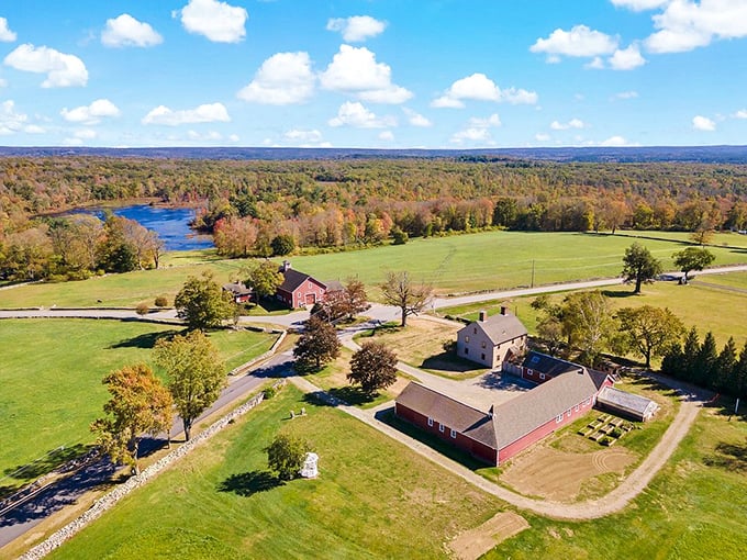 From up here, you can see how farmland and community blend together like ingredients in your grandmother's best recipe.