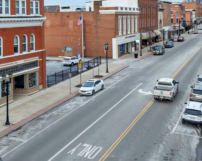 Cambridge's charming main street offers a perfect blend of historic architecture and small-town convenience, with ample parking to boot.