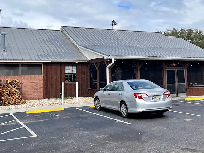 The simple building with metal roof keeps the focus where it belongs&mdash;on the food. No distractions, no gimmicks, just some of central Florida's finest seafood creations.