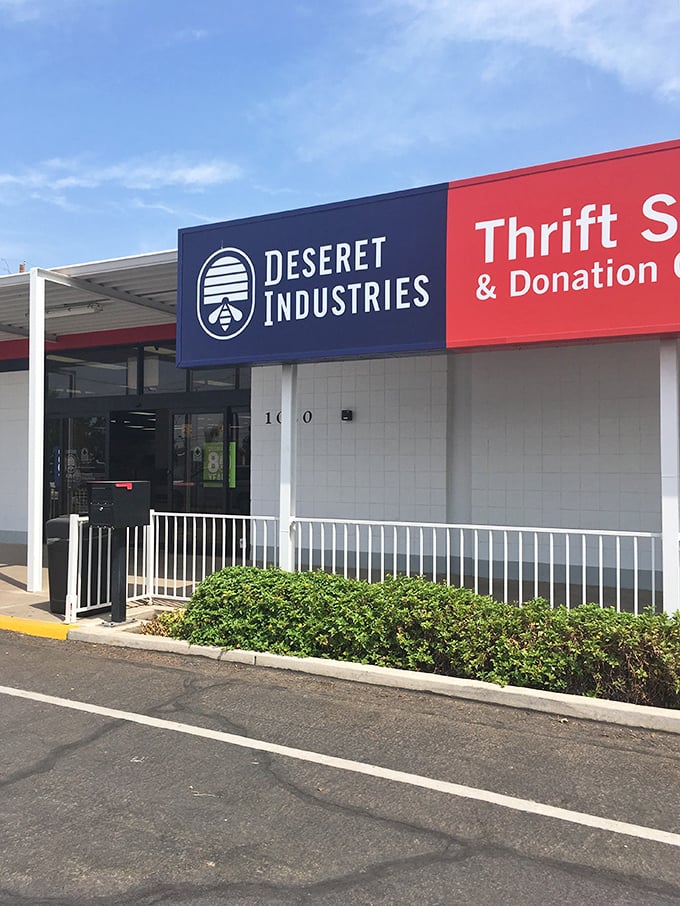 Clean lines and organized displays await behind these doors&mdash;thrifting with department store comfort but yard sale prices.