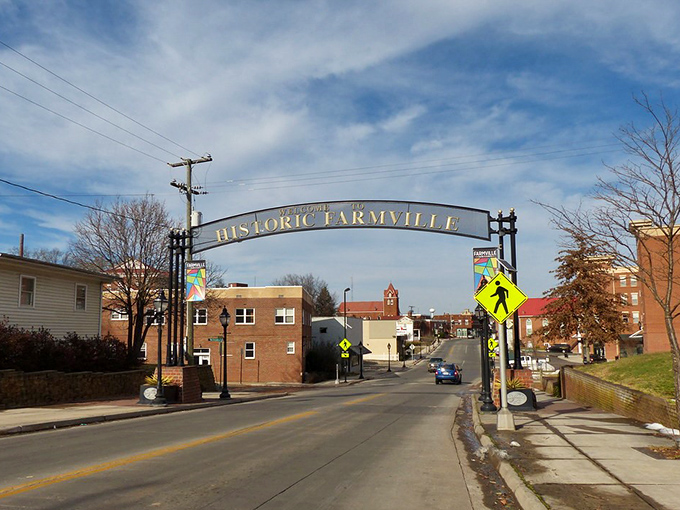 Farmville's main street offers mountain views in the distance. Where nature provides the entertainment and your wallet provides a standing ovation!