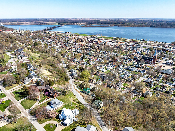 From this vantage point, Fort Madison unfolds like chapters in a well-loved book. Those historic buildings have seen more than a century of Iowa life.