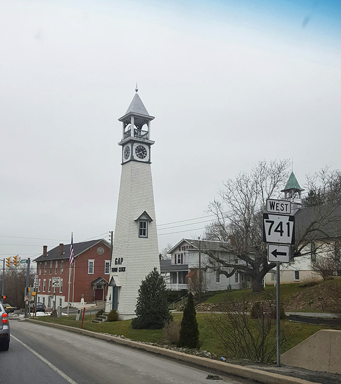 The town clock tower stands tall, reminding everyone that some things are worth preserving through changing times.