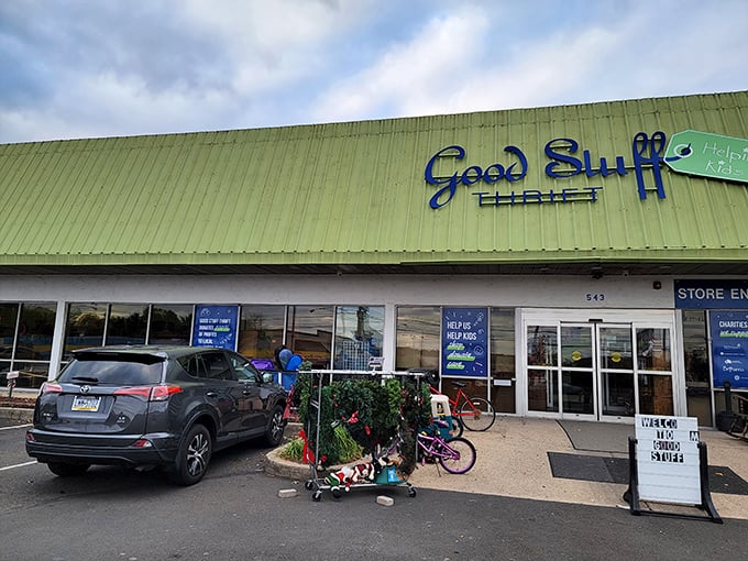 Bikes, furniture, and treasures galore! This outdoor display is just a teaser for the wonders waiting inside.