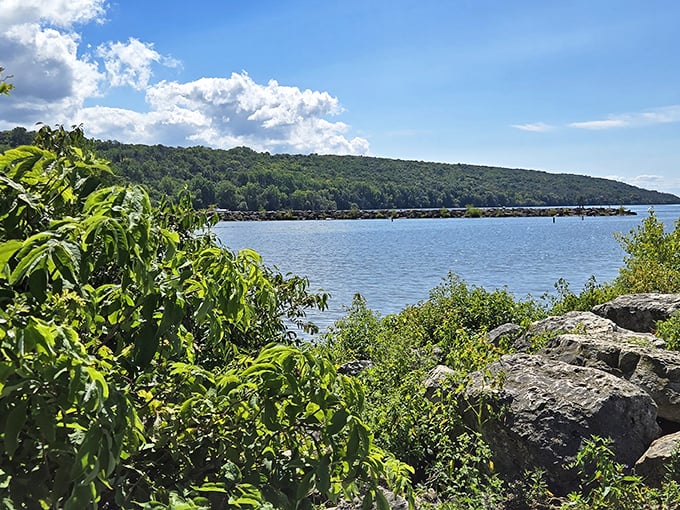 Water, rocks, and sky perform a color symphony that would make Monet drop his paintbrush in pure Wisconsin wonder.