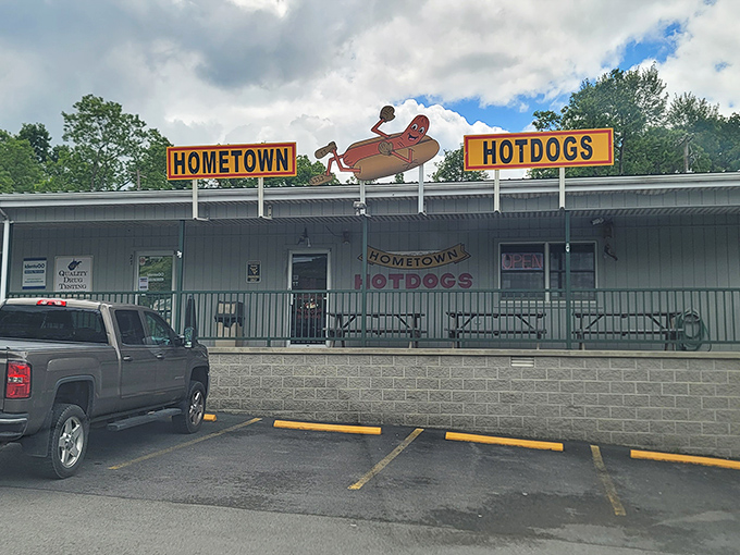 Hometown Hotdogs wears its patriotism proudly, serving up all-American goodness one dog at a time.