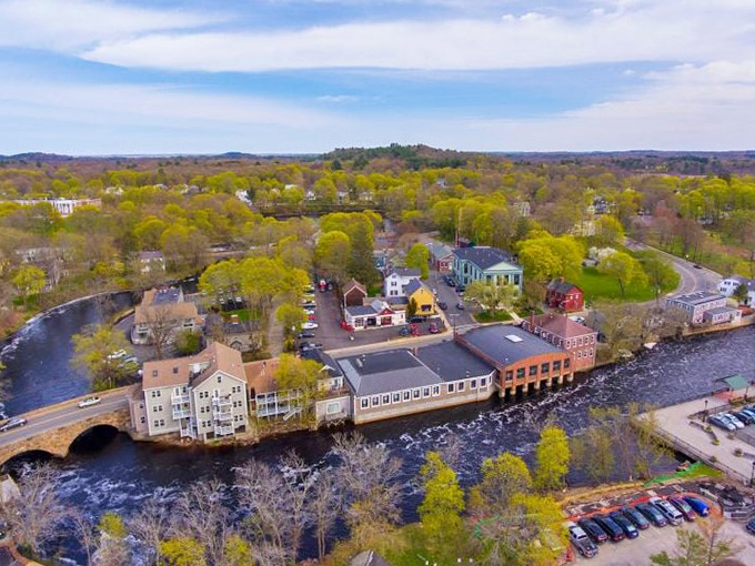 Ipswich's colorful downtown buildings stand proudly along tree-lined streets. Small-town New England charm that never goes out of style.