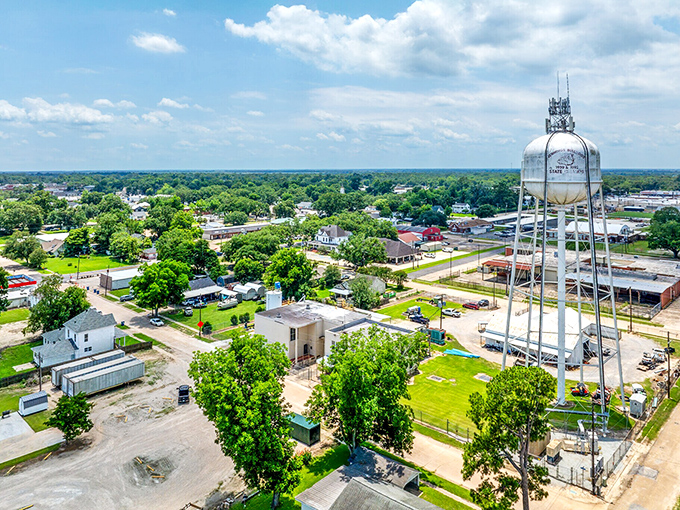 The aerial view of Jennings shows a town perfectly sized for retirement&mdash;not too big, not too small, just right!