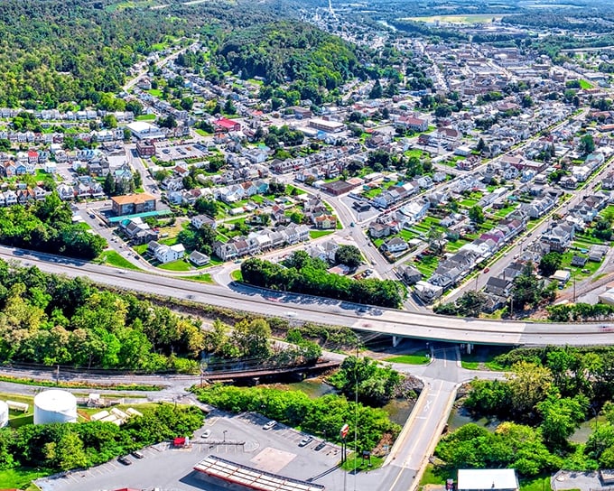 The view down Lewistown's main street reveals a walkable downtown where Social Security goes further than in bigger cities.