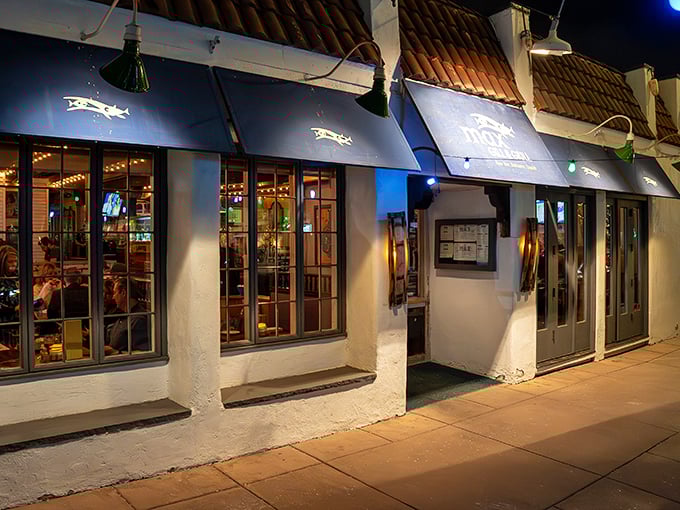 As night falls, Max Gill & Grill transforms into a twinkling oasis where seafood and conversation flow with equal abundance.