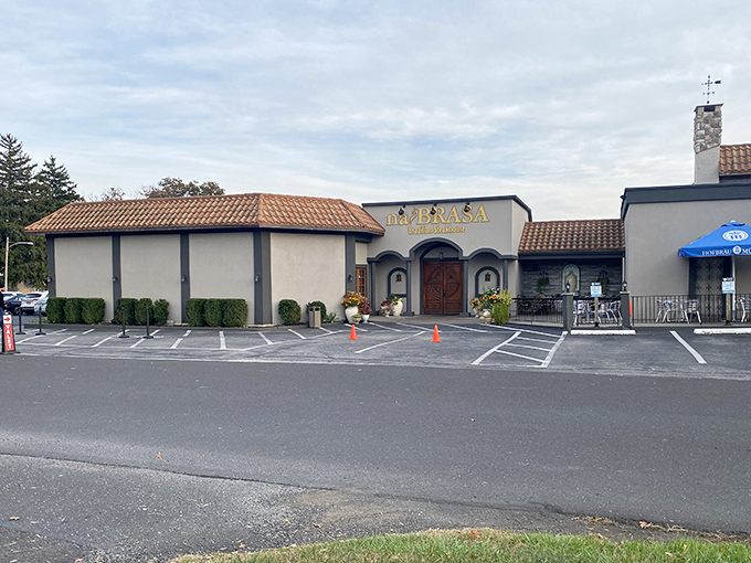 NaBrasa's Mediterranean-inspired exterior hints at the cross-cultural meat celebration waiting inside &ndash; passport optional, appetite required.