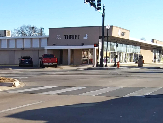 Sitting at a busy intersection, OK Family Thrift offers a calm oasis for budget-conscious shoppers seeking everyday essentials.