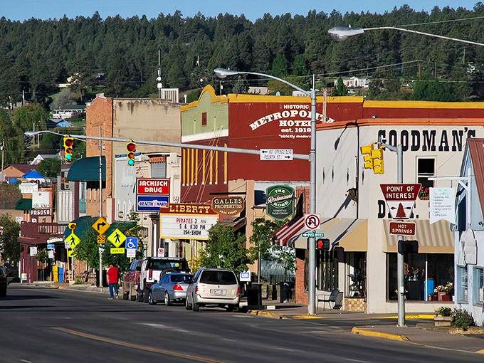 Downtown Pagosa Springs offers mountain-town charm without the resort-town prices. Those awnings provide shade for your wallet too!