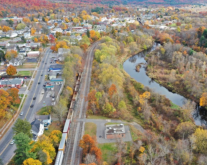 The train tracks running through Palmer remind us that sometimes the best journeys happen after we decide to stay put.