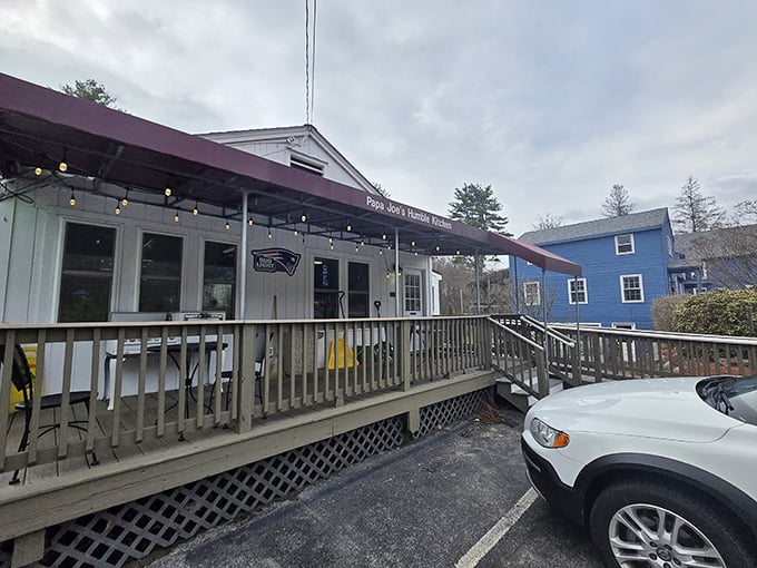 String lights and a welcoming deck make Papa Joe's feel like the neighborhood cookout you never want to leave.