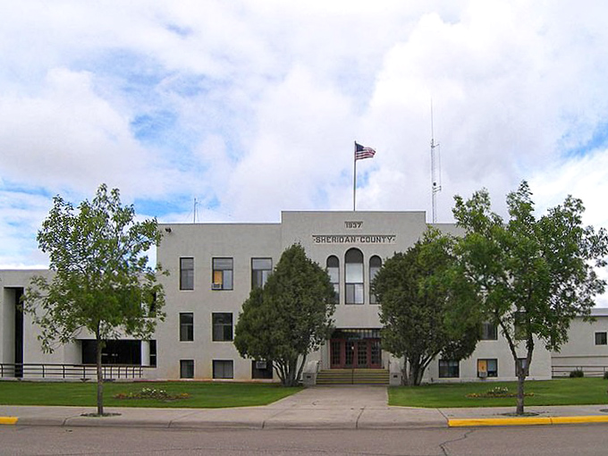 The dignified Sheridan County Courthouse welcomes visitors with classic Montana architecture and small-town accessibility.