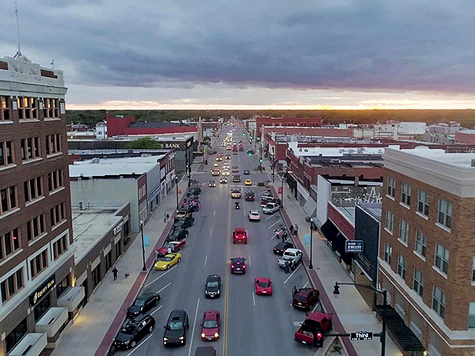 Under Oklahoma's impossibly blue sky, Ponca City's downtown invites you to park your truck and wander past shops where everybody knows your name.