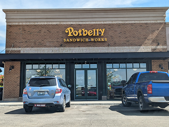 Contemporary design houses old-school sandwich craftsmanship that never goes out of style here.