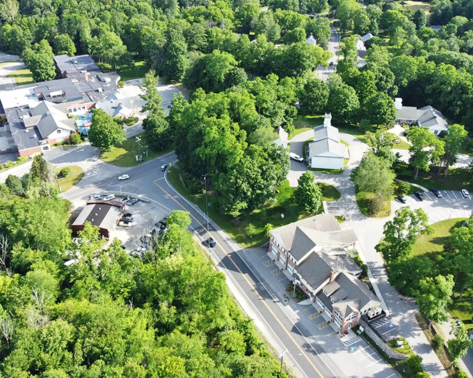 Sherman's intersection looks like the kind of place where everyone waves and the biggest traffic jam involves a family of ducks.