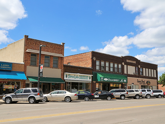 Storm Lake's main street maintains that authentic Midwest charm that Hollywood tries to recreate.
