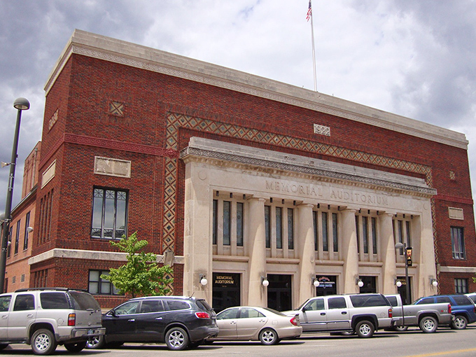 Wellington&rsquo;s Memorial Auditorium stands as a proud landmark, its bold architecture reflecting the community spirit that keeps this Kansas town thriving.