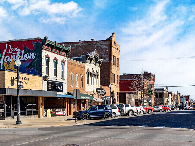 The "I Love Yankton" mural celebrates a town where 19th-century charm meets modern-day South Dakota hospitality.