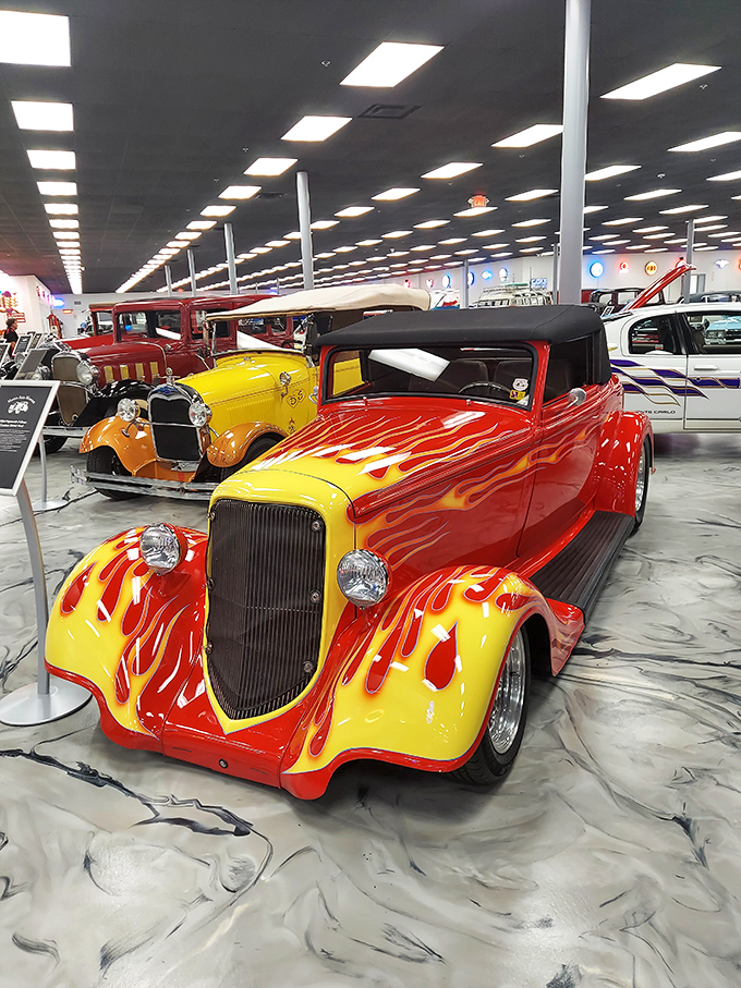 Hot rod artistry at its finest &ndash; flames that look so real you'll check your eyebrows haven't singed just standing near this 1934 Plymouth.