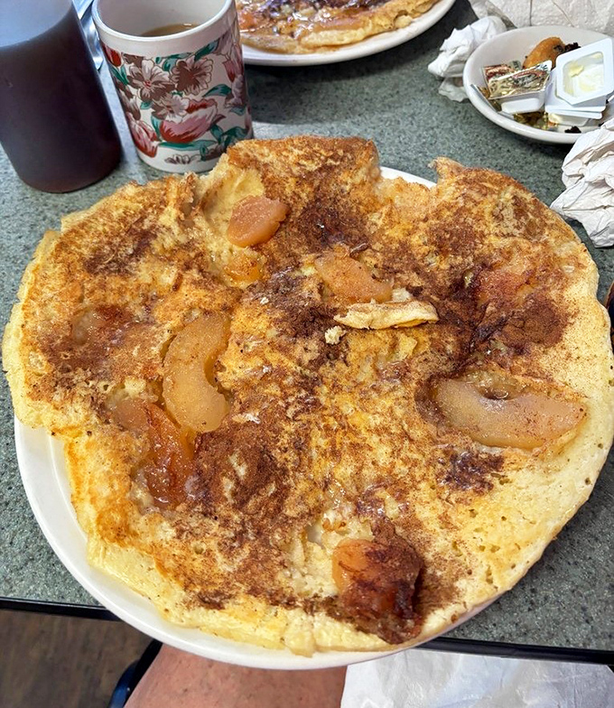 Apple cinnamon pancakes that taste like fall morning memories, even in Florida's eternal summer. Worth every calorie.