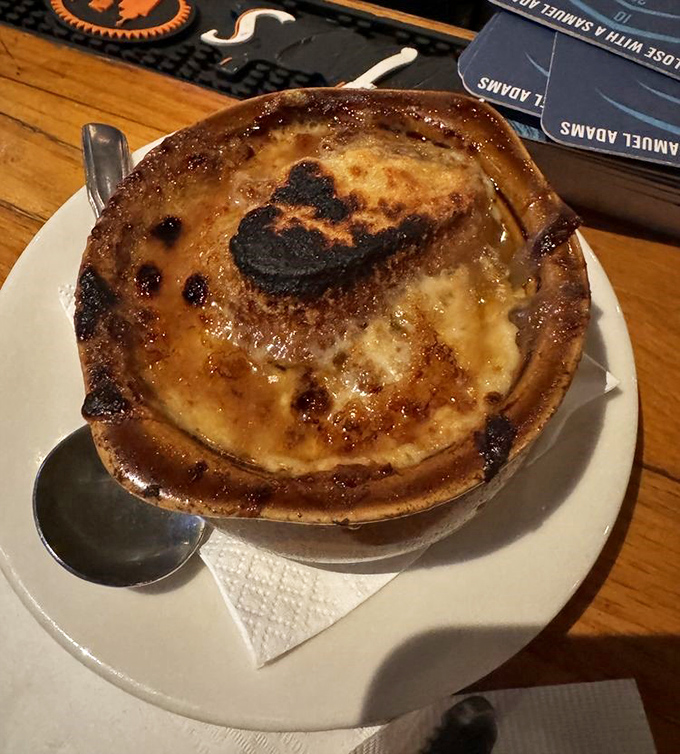 French onion soup with a cheese pull that could win Olympic medals&mdash;the kind that makes you forgive winter for existing.