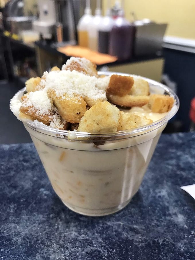 Banana pudding gets the royal treatment with crumbled cookies on top&mdash;proof that sometimes the best things in life come in small plastic cups.