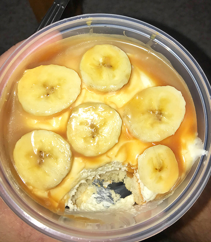 Banana pudding that doesn't try to reinvent the wheel—just perfect it. Comfort in a cup that makes you feel like a kid again.