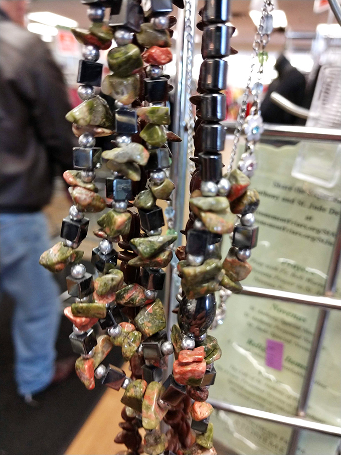 Jewelry that tells stories of previous adventures. These beaded necklaces could become your next conversation starter at dinner parties.