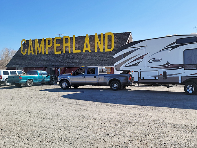 Camperland: Where road-trippers find their temporary home and swap stories about which mountain pass has the best views.