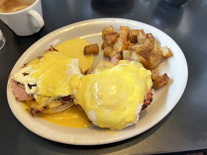 Eggs Benedict gets the Texas treatment, proving that everything really is bigger and better in the Lone Star State.