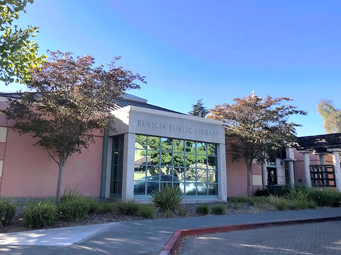 The Benicia Public Library: where books, beautiful architecture, and those impossibly perfect California skies come together in literary harmony.