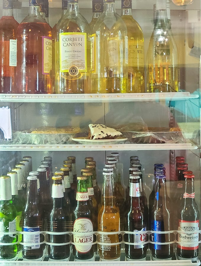 Leo's beverage selection proves they understand that sometimes a cold beer or glass of wine is exactly what your breakfast-for-dinner needs.