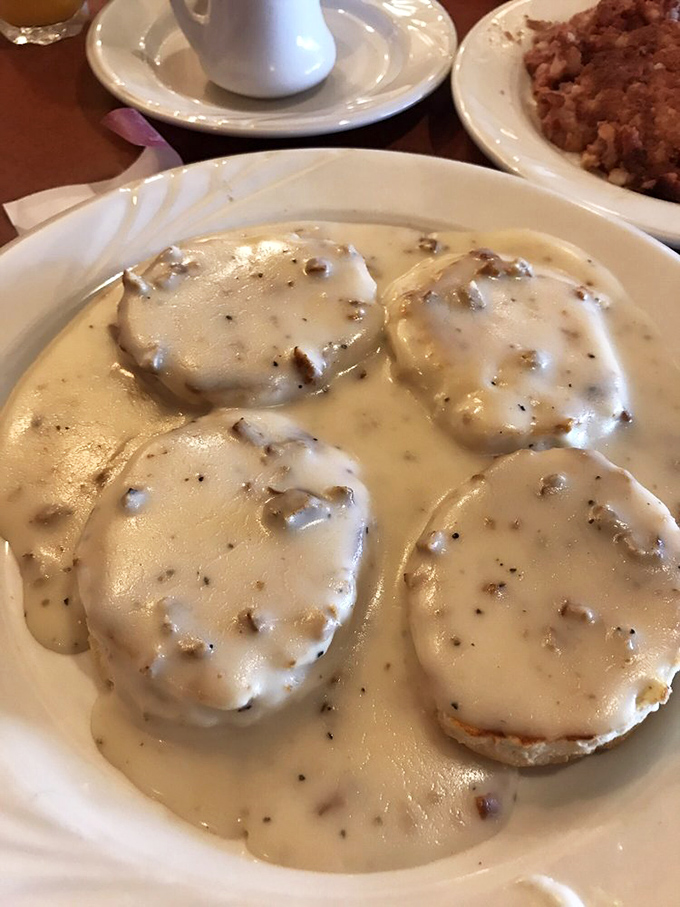 Biscuits and gravy that would make your Southern grandmother nod in approval while secretly asking for the recipe.