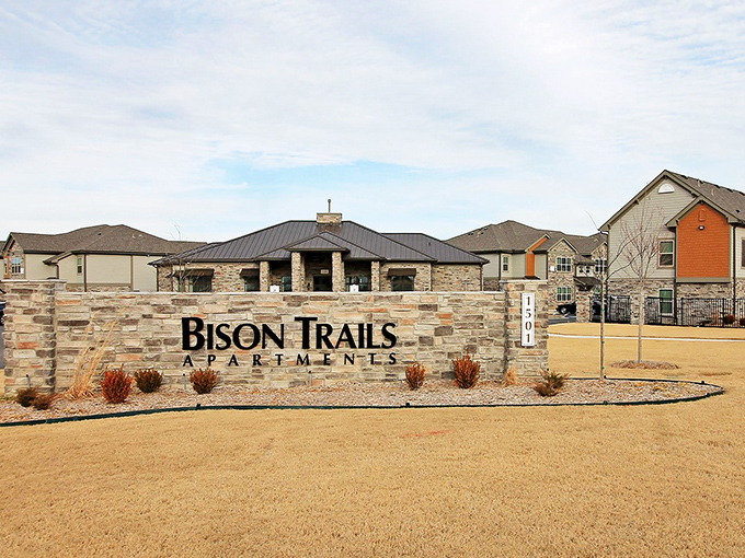Bison Trails offers modern living with that distinctly Oklahoma touch&mdash;where else can luxury apartments share a name with America's national mammal?