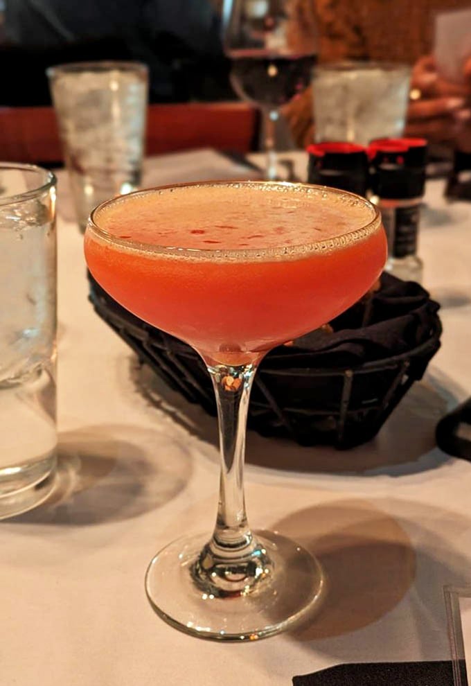 The blood orange martini glows like an Alabama sunset&mdash;sophisticated, vibrant, and guaranteed to make dinner conversation flow as smoothly as it does.