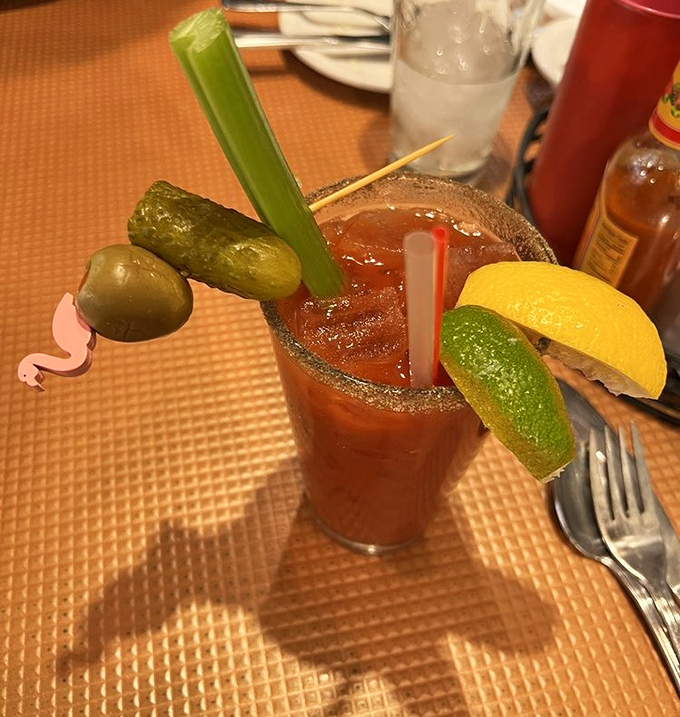 Their Bloody Mary comes fully loaded like a flavor freight train&mdash;celery, olives, pickle, and enough spice to wake up even the most stubborn morning grouch.