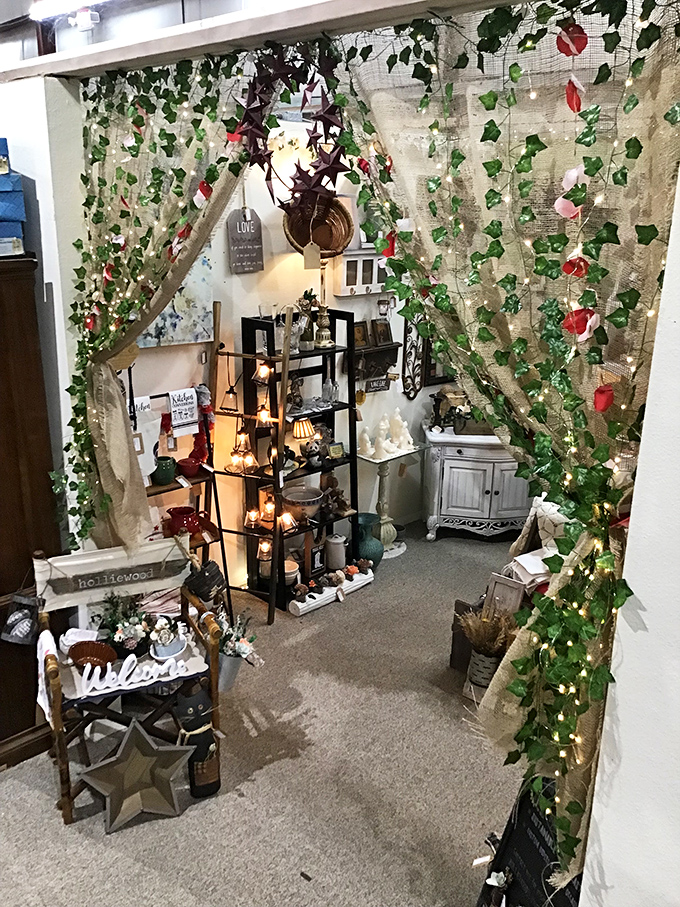 This enchanted nook feels like stepping into someone's carefully curated dream&mdash;where fairy lights and vintage charm create a pocket of whimsy.